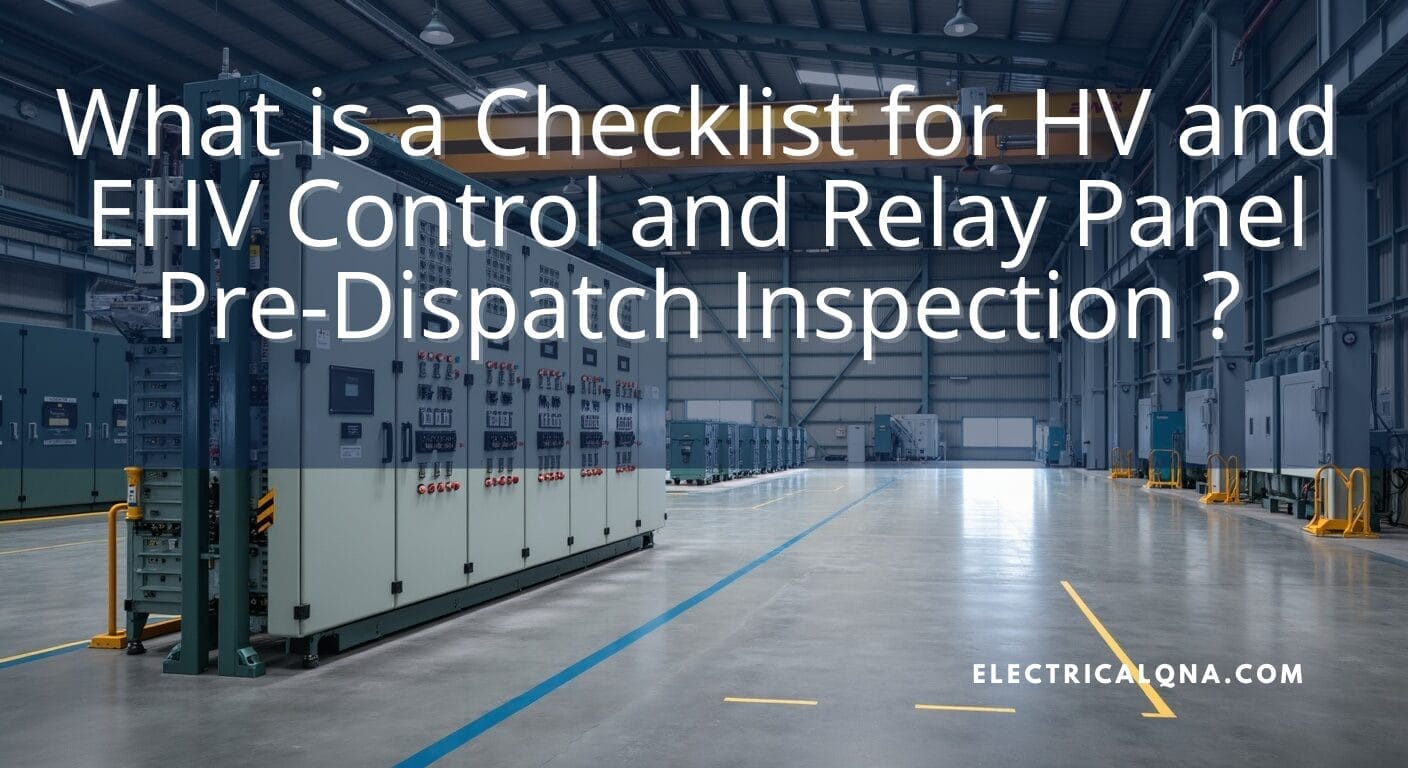 What is the Checklist for HV & EHV Protection Control and Relay Panel ...